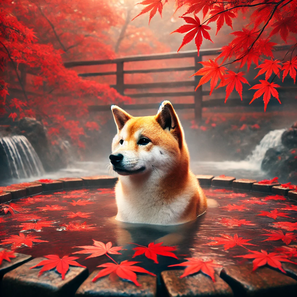 In the Waters of a Japanese Onsen | The Rich Shiba Inu