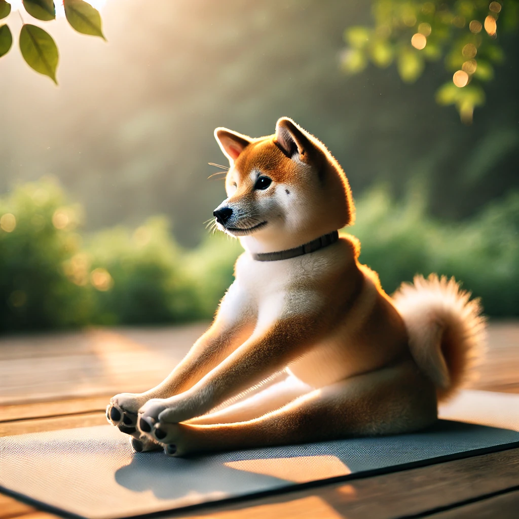 Yoga’s Gentle Flow by Shiba | The Rich Shiba Inu