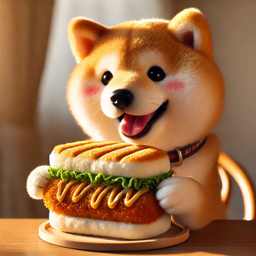The Ode to a Katsu Sandwich by Shiba | The Rich Shiba Inu