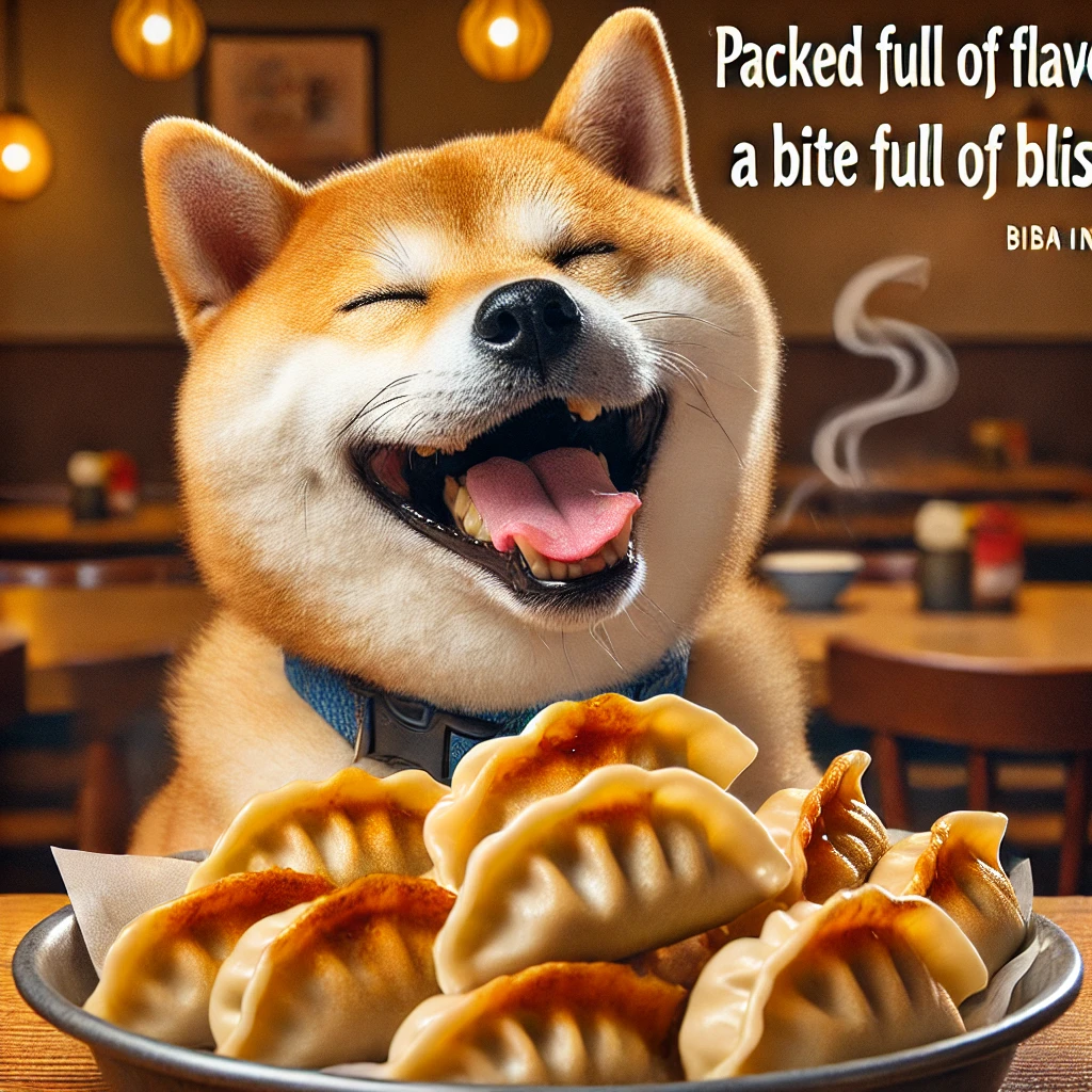 Japanese Gyoza Delight by Shiba | The Rich Shiba Inu